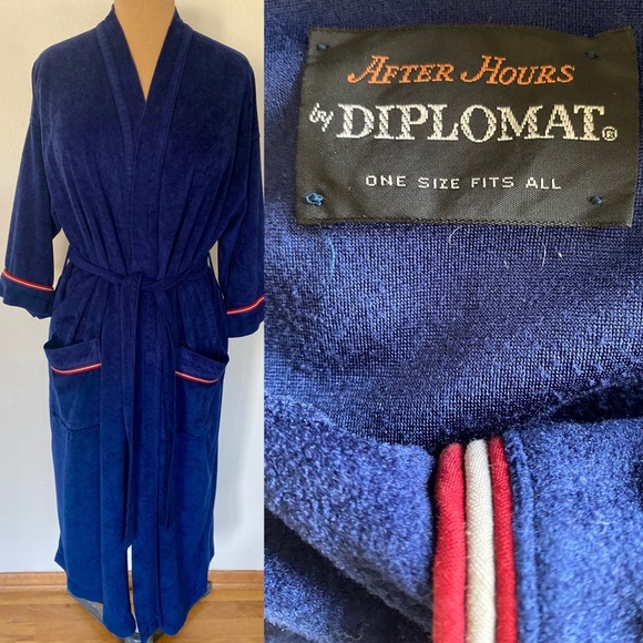 Vintage | Underwear & Socks | Vintage Mens Velour Robe One Size ...